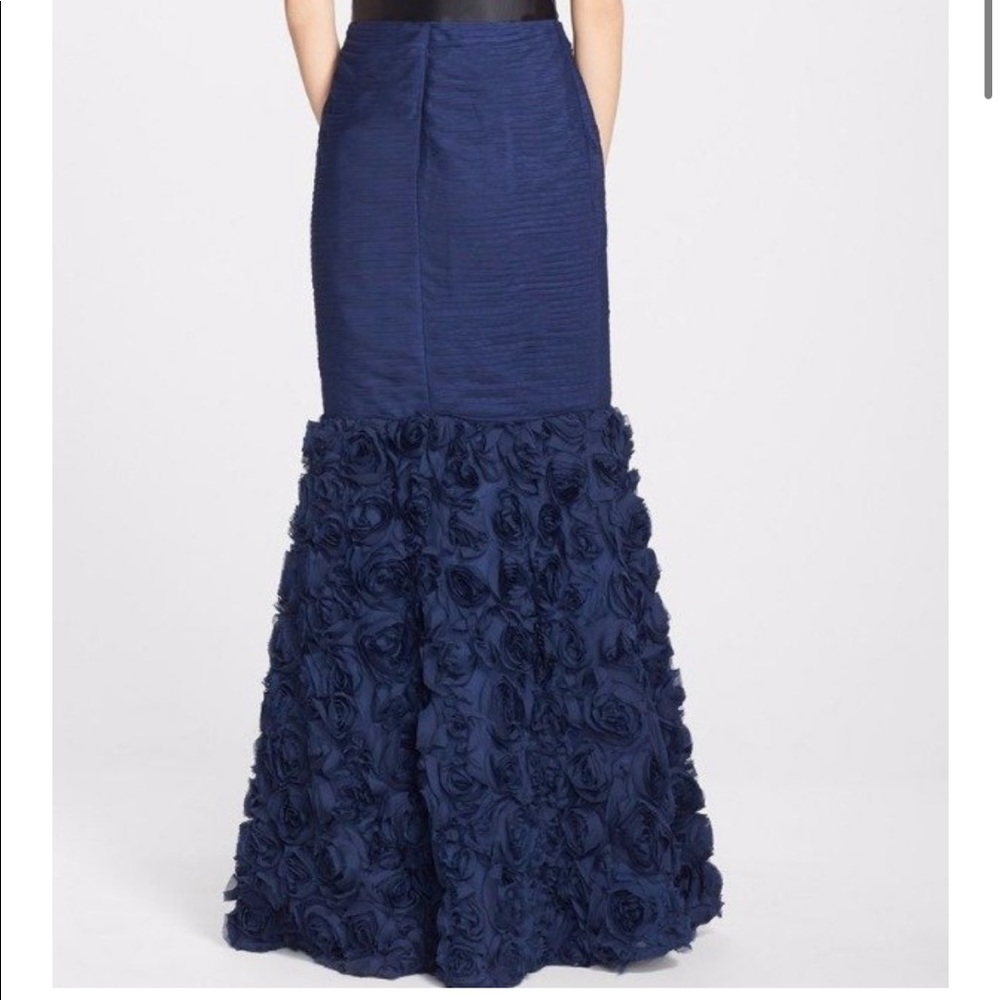 Js Collections Navy Blue Strapless Gown - Gem